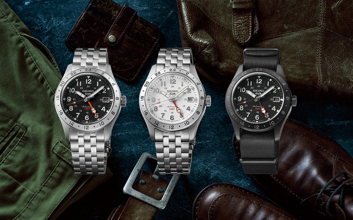 セイコー 5スポーツ フィールド GMT スポーツスタイル SBSC009 メンズ メカニカル 自動巻き ホワイトダイヤル メタルバンド 日 ...