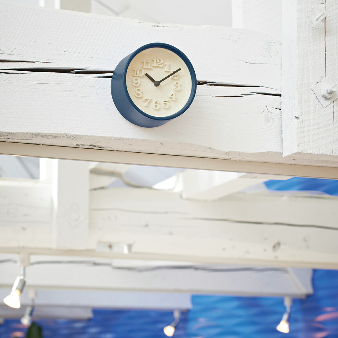 タカタレムノス 掛け時計 リキ クロック 小さな時計 ブルー クオーツ 電池式 渡辺力 WR07-15BL – THE CLOCK HOUSE ...